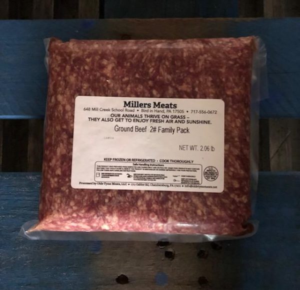 Ground Beef – 2 lb Fam Pack – per lb – Pastured Farm Food Club